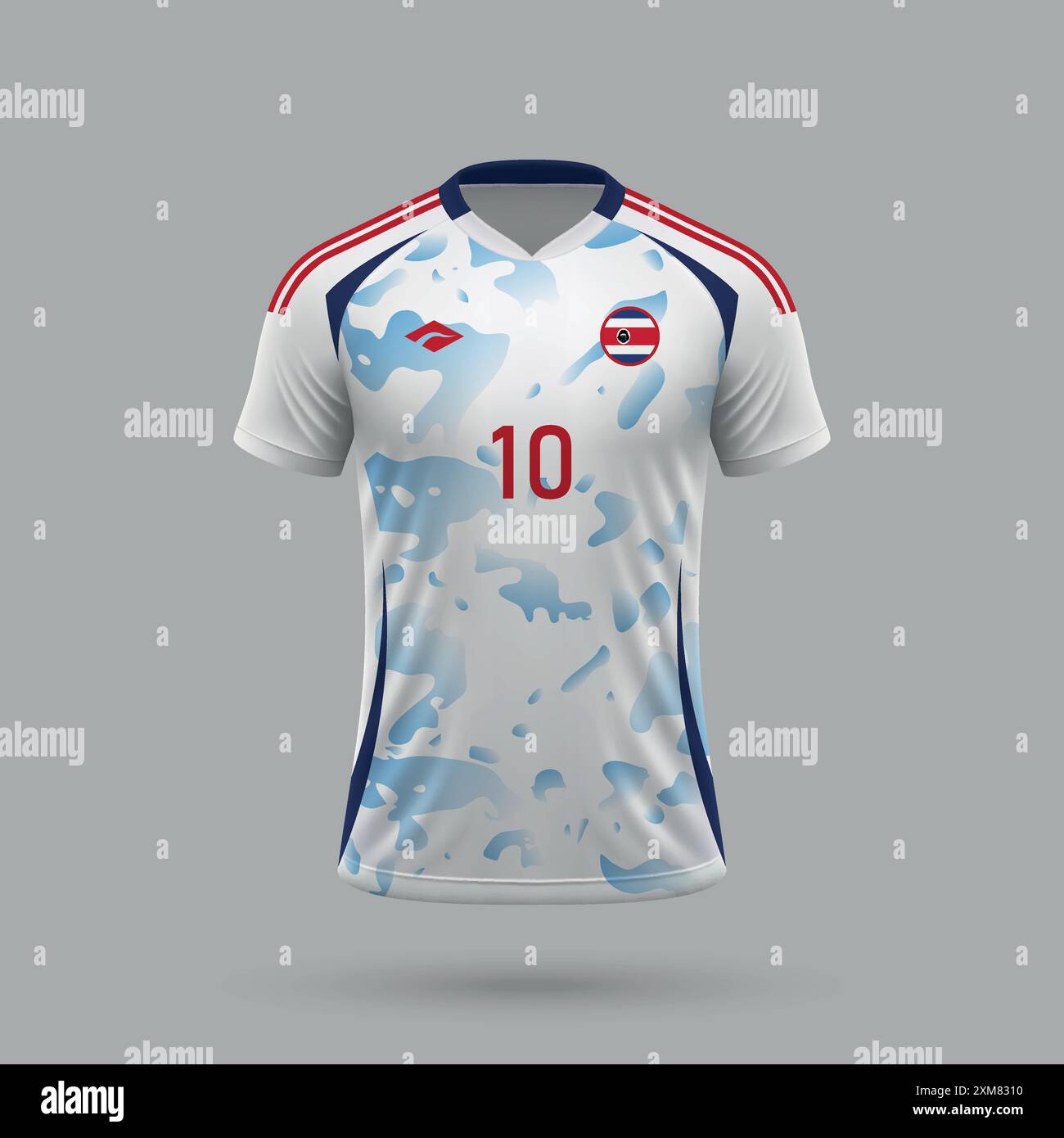 3d realistic soccer away jersey Costa Rica national team, shirt ...