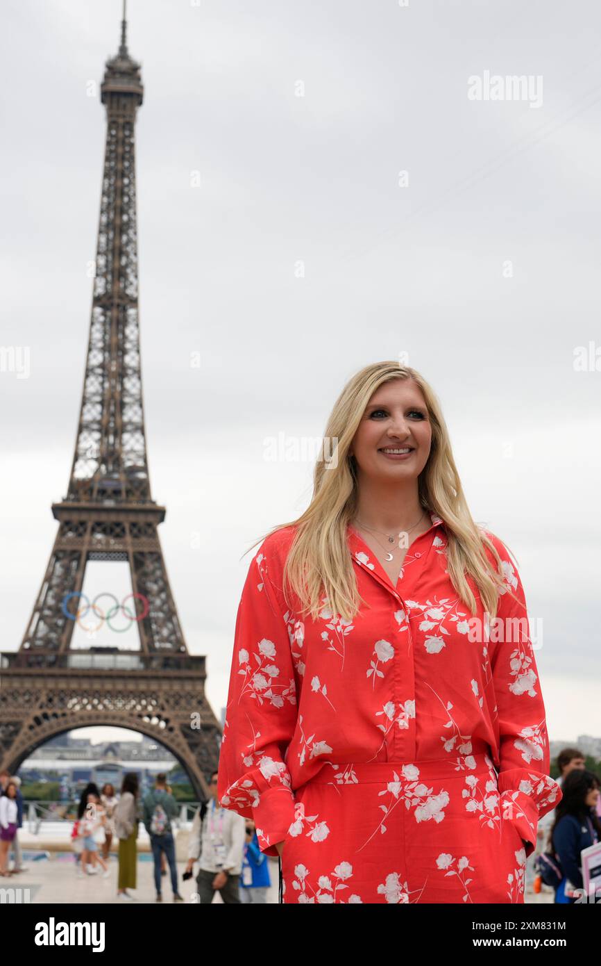 Rebecca Adlington, British swimmer, arrives in Paris, France, during ...
