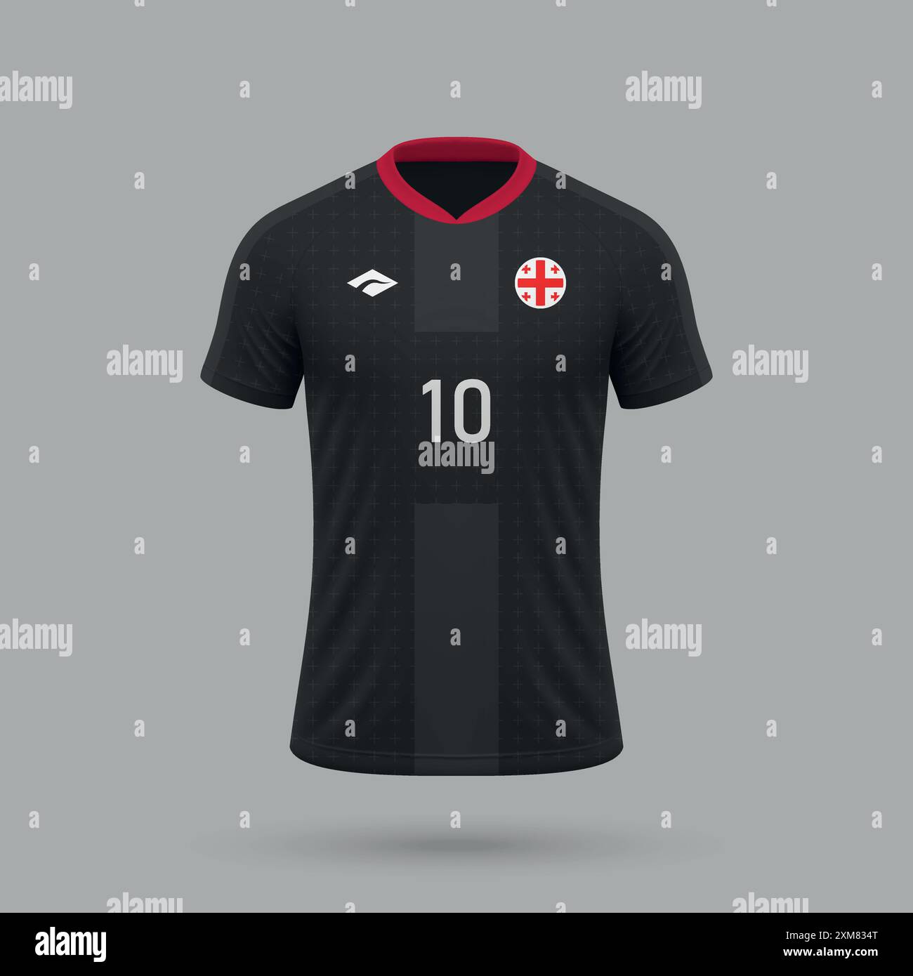 3d realistic soccer away jersey Georgia national team, shirt template ...
