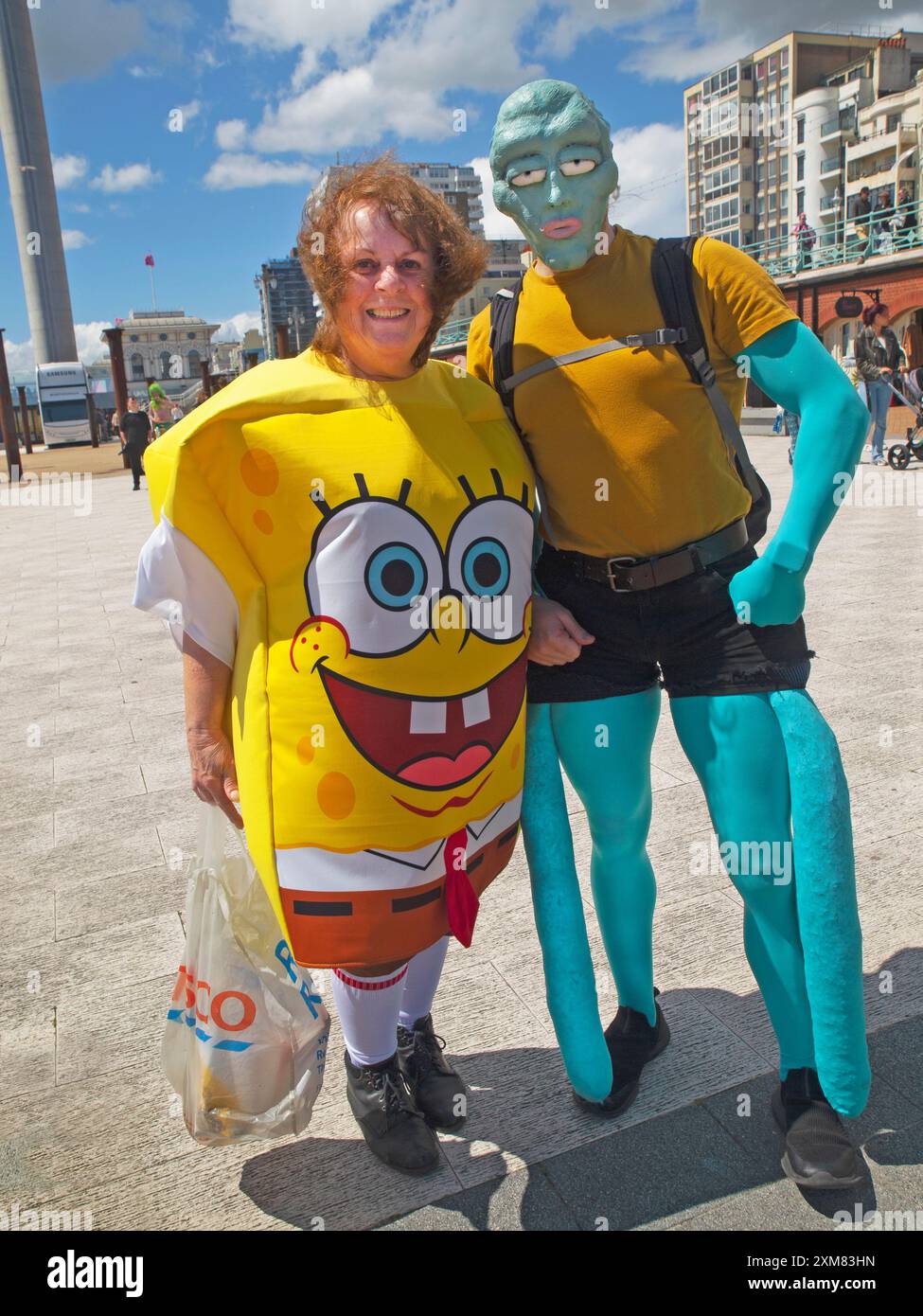 Aquatic costumes on the seafront at Brighton, England Stock Photo - Alamy