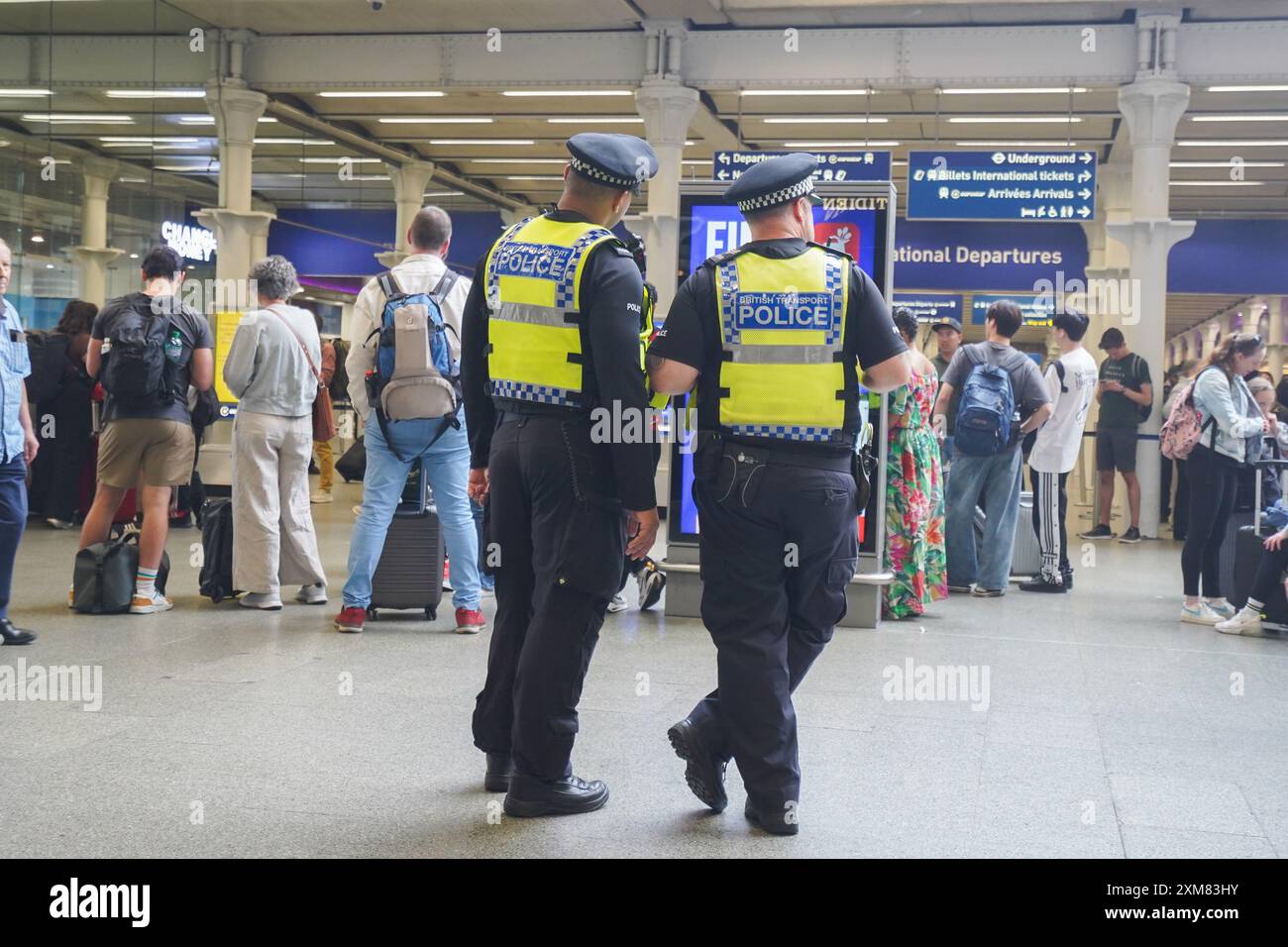London, UK. 26 July 2024. British Transport Police as Eurostar ...