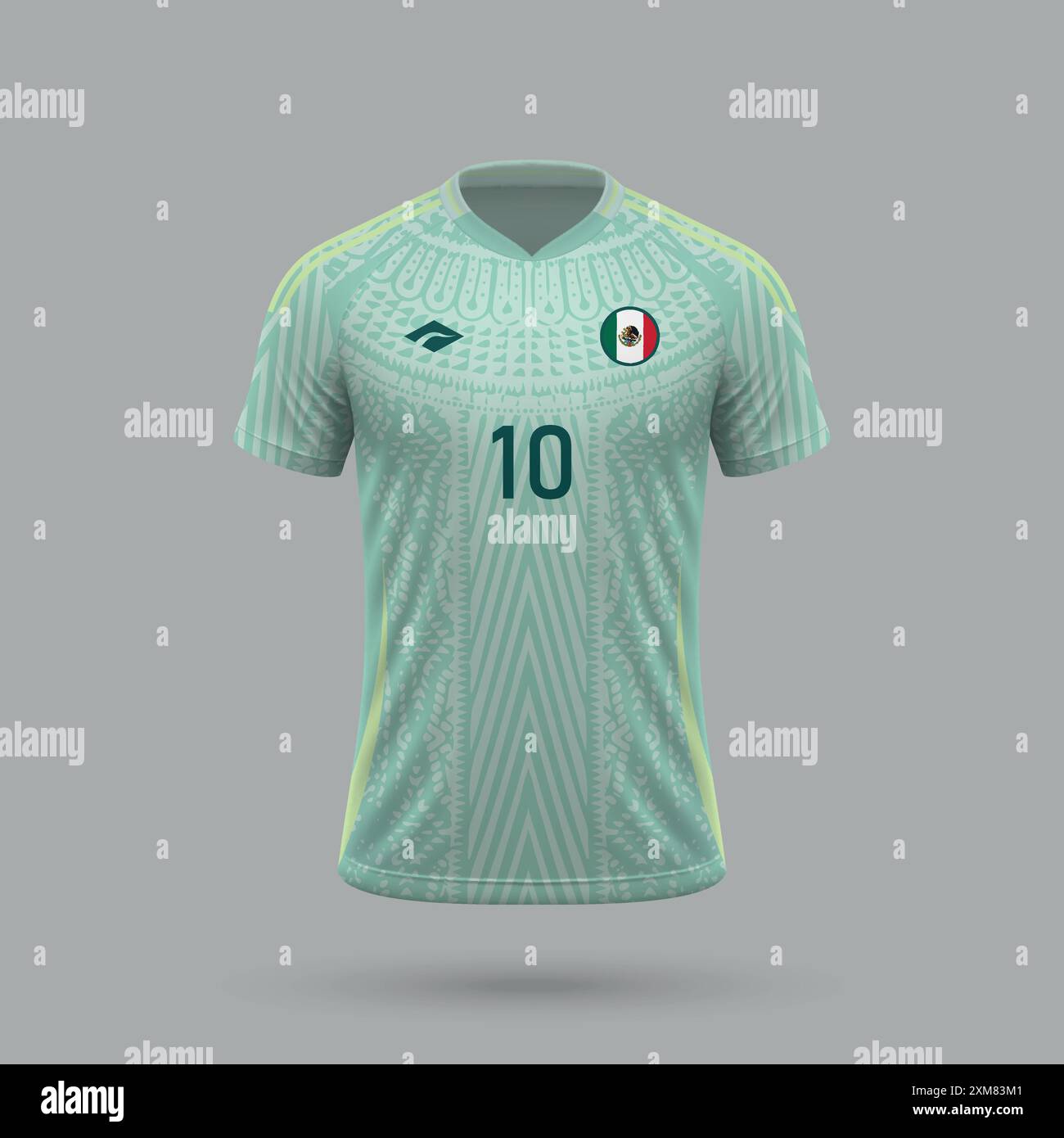 3d realistic soccer away jersey Mexico national team, shirt template ...