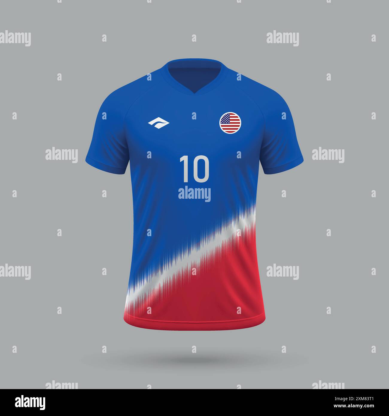 3d realistic soccer away jersey United States national team, shirt ...