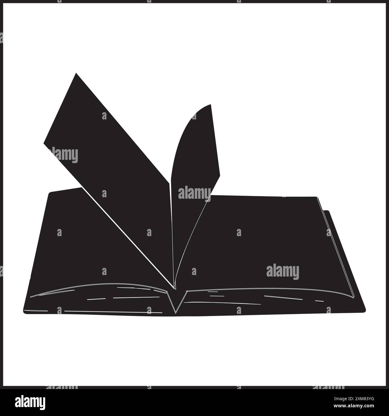 Black Book icon Simple book symbol pictogram illustration, Cartoon open ...