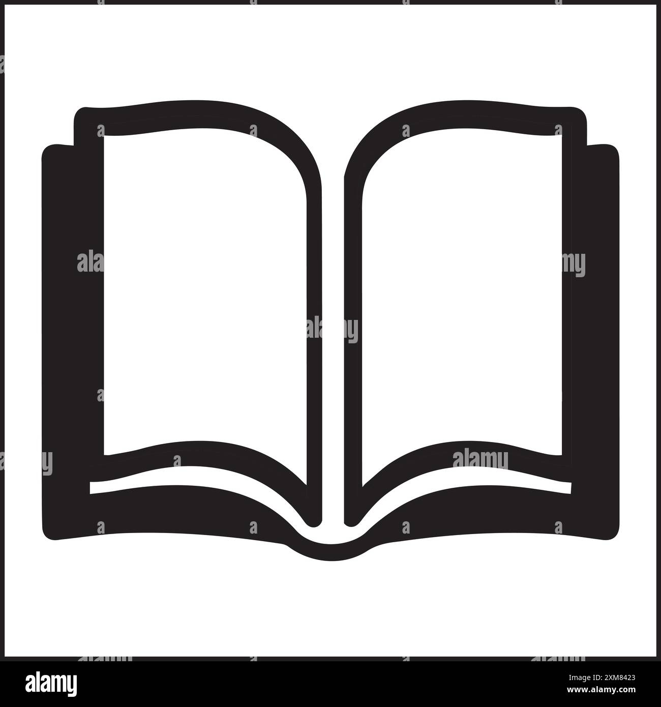 Black Book icon Simple book symbol pictogram illustration, Cartoon open ...