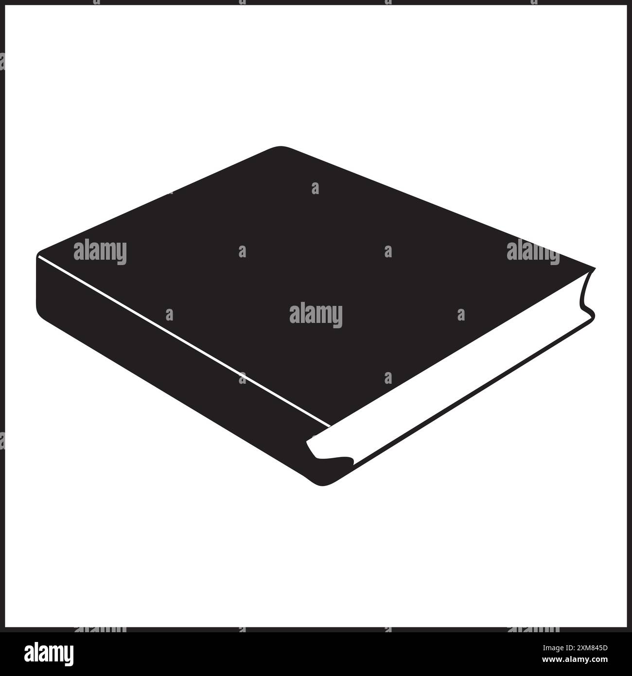 Black Book icon Simple book symbol pictogram illustration, Cartoon open ...