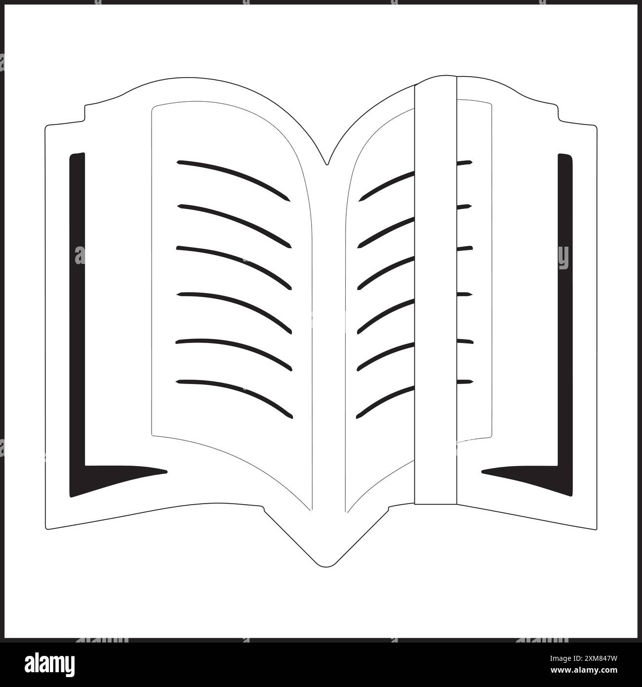 Black Book icon Simple book symbol pictogram illustration, Cartoon open ...