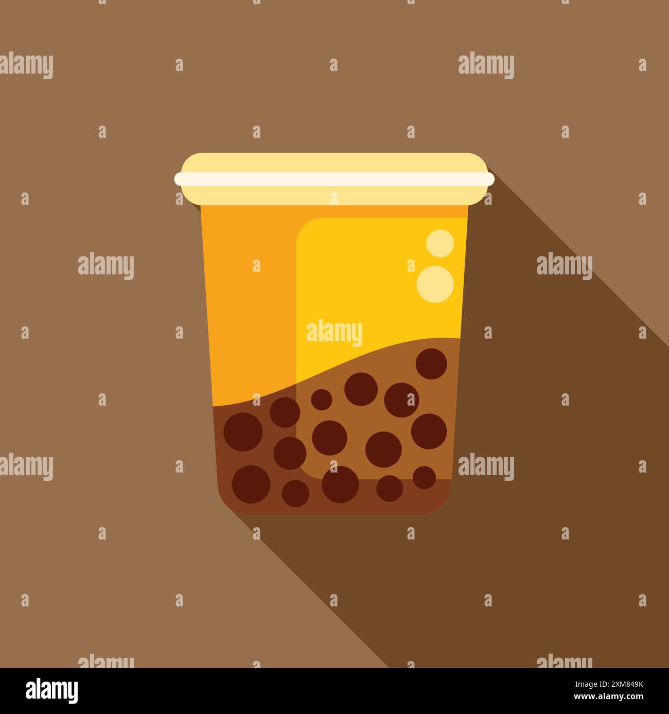 Plastic cup containing a refreshing bubble tea beverage with delicious ...