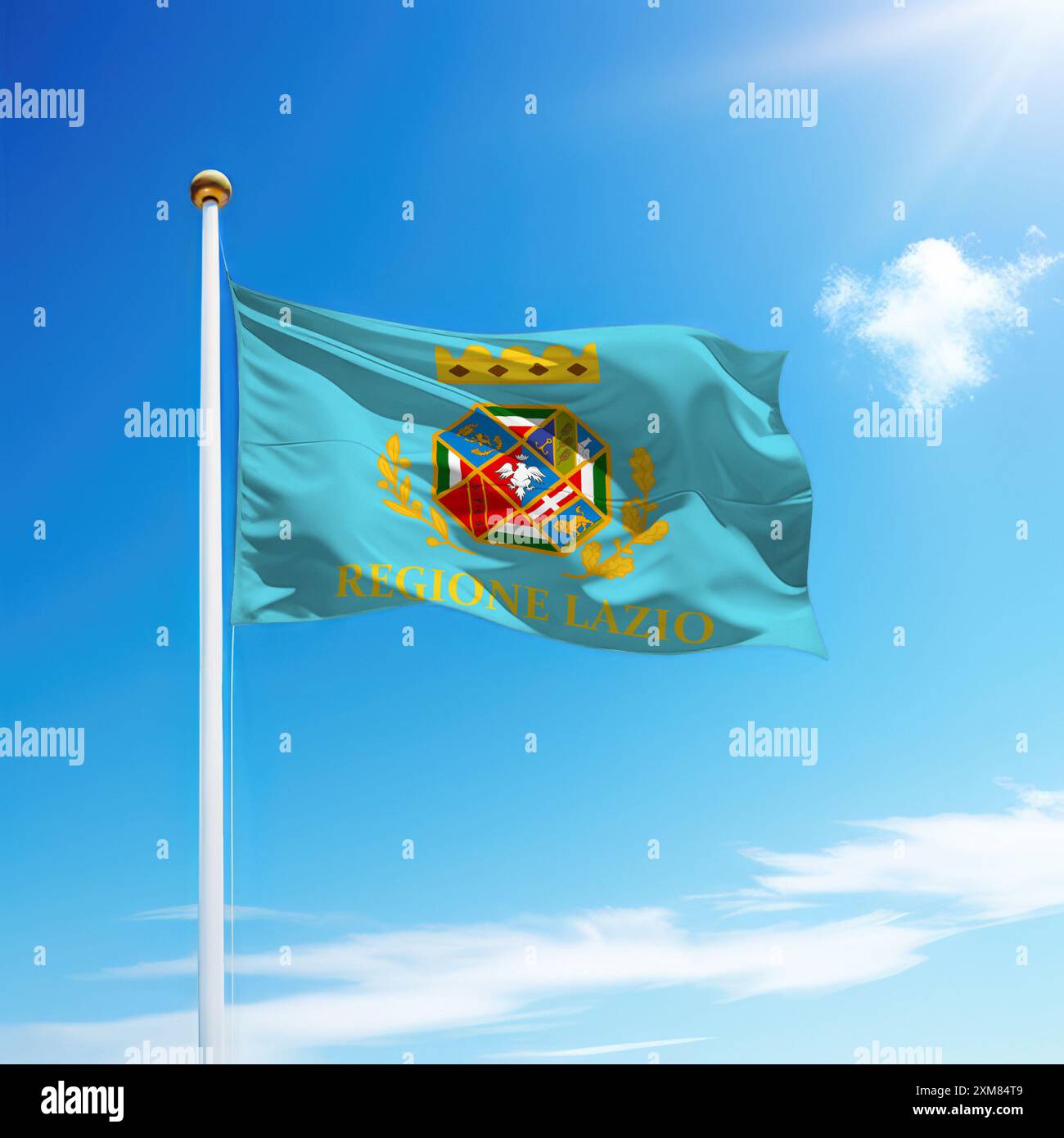 Lazio region flag hi-res stock photography and images - Alamy