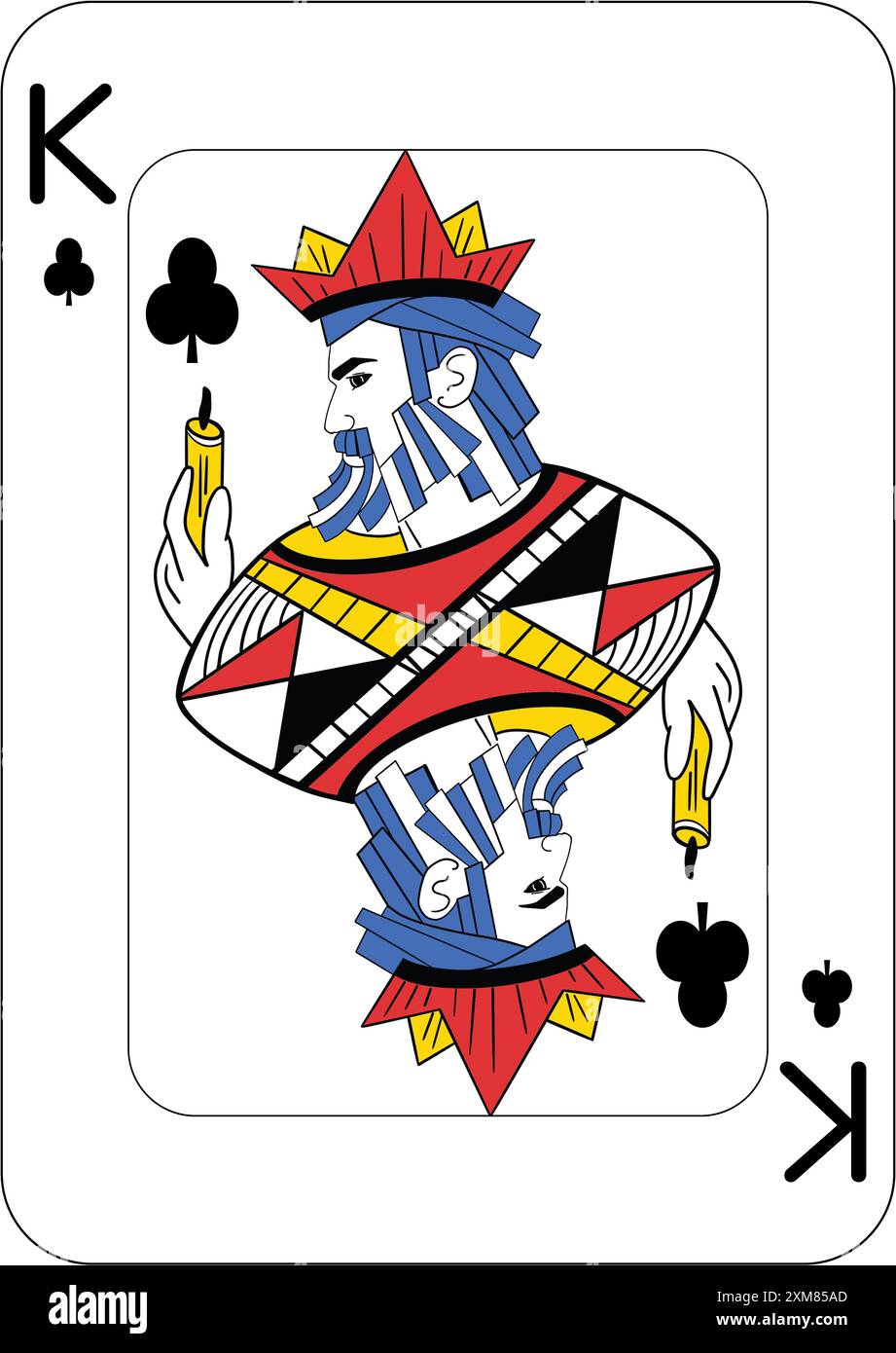 King of clubs. One playing card, illustration Stock Photo - Alamy