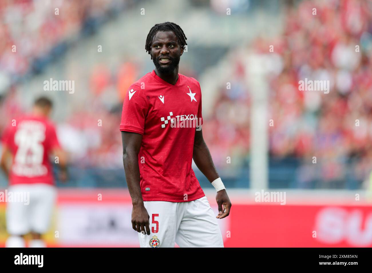 Joseph Colley of Wisla Krakow seen in action during the Eliminations ...