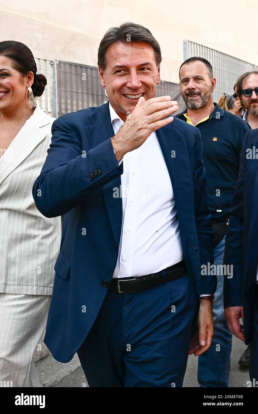 Giffoni Valle Piana, Italy. 26th July, 2024. Giuseppe Conte, President ...