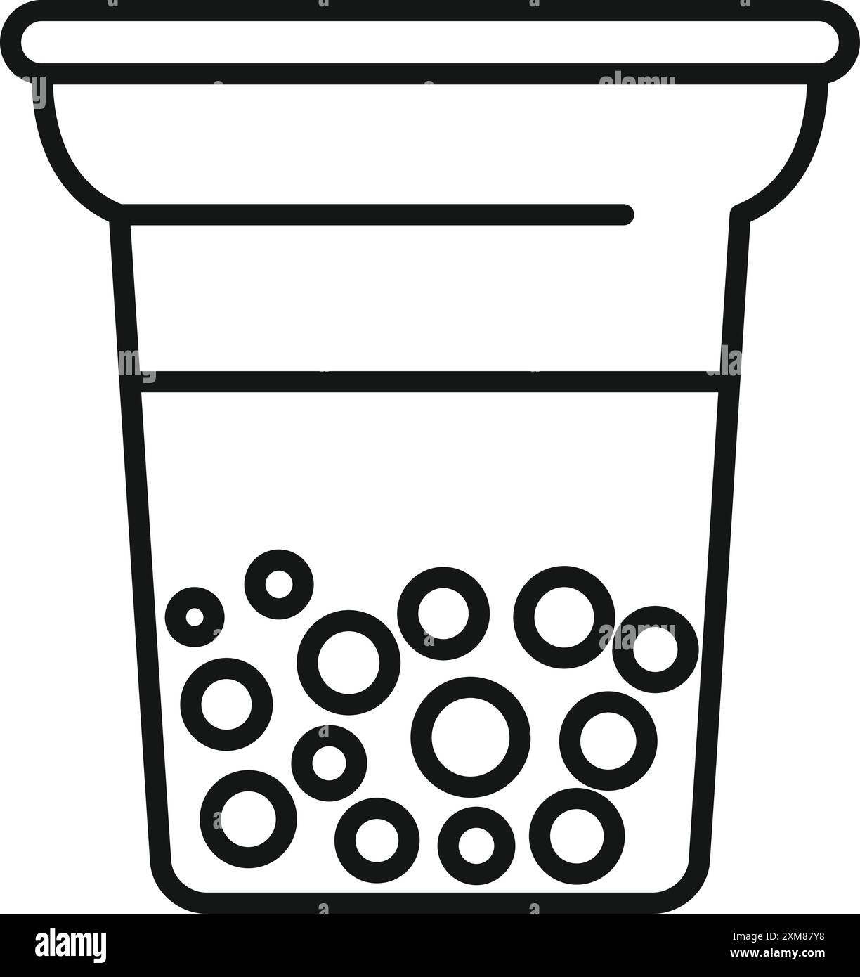 Bubble tea cup with tapioca pearls icon showing taiwanese drink Stock ...