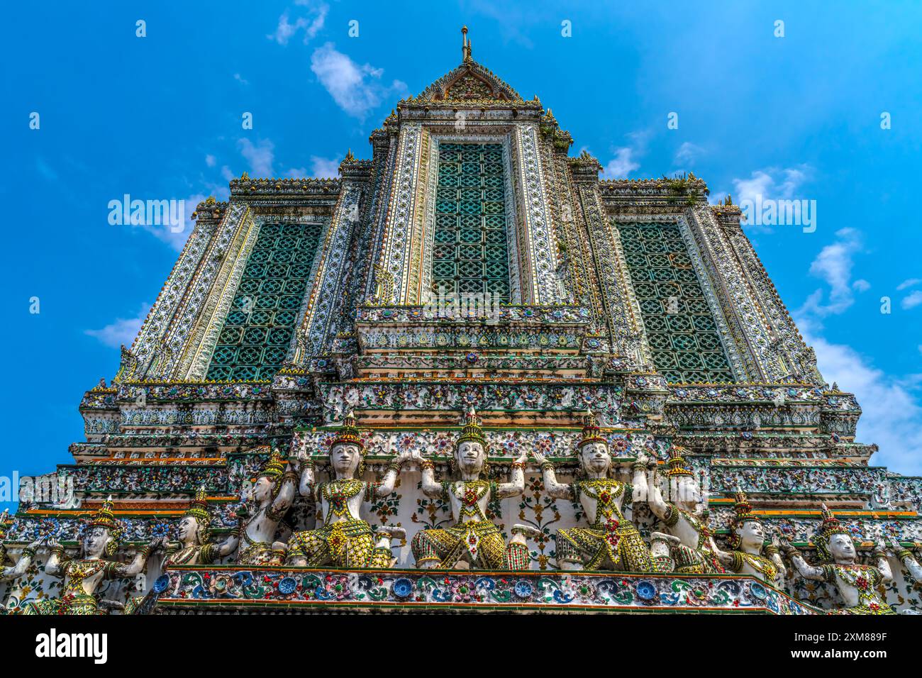 Coloful Ceramic Guardian Warriors Central Prang Wat Arun Buddhist ...