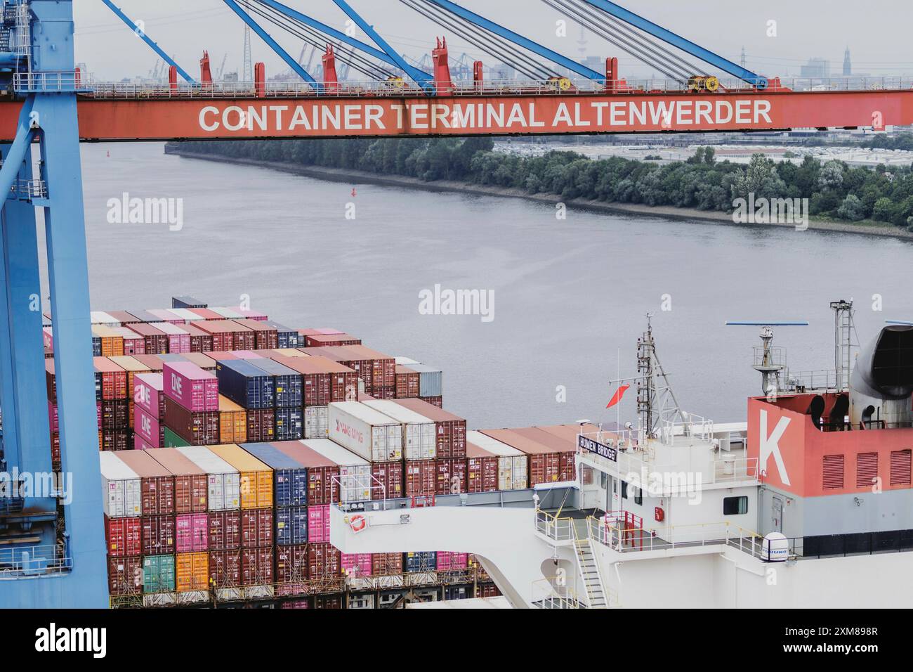 Container Terminal Altenwerder in Hamburg, July 26, 2024./Photographed ...