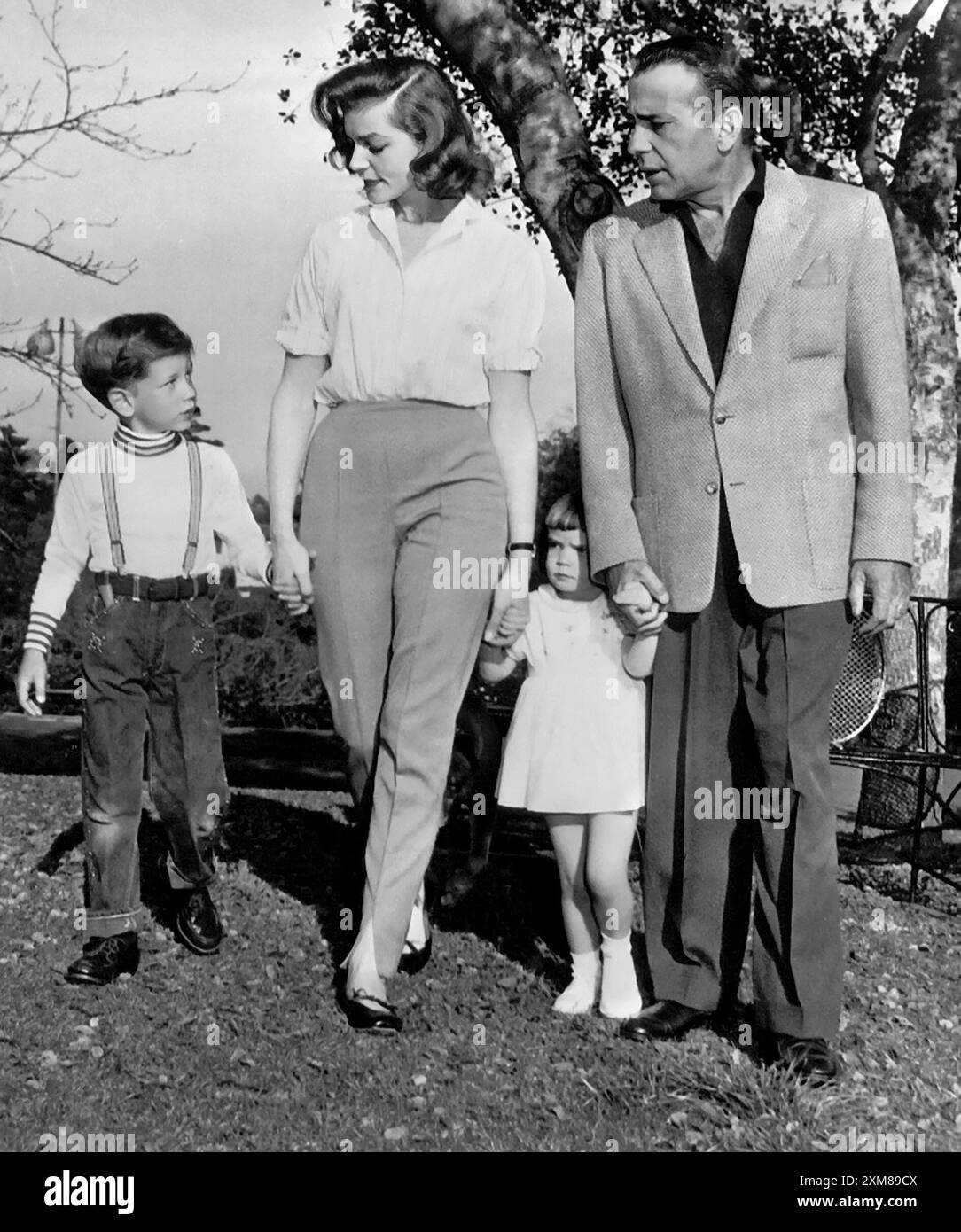 Lauren Bacall and Humphrey Bogart. Portrait of the American actors ...