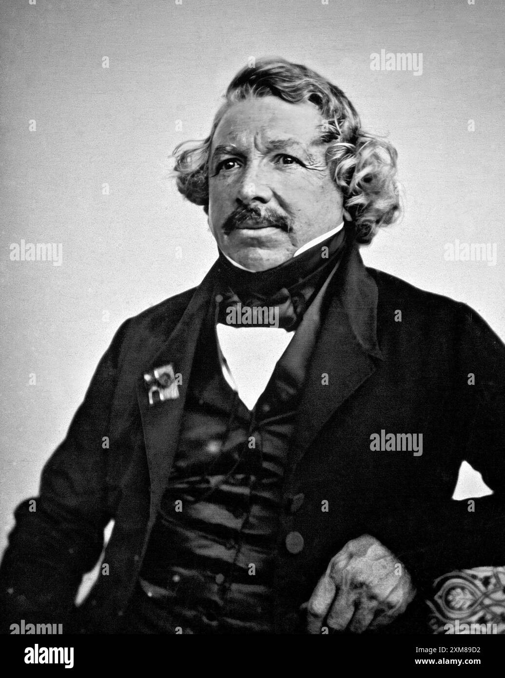 Louis Daguerre. Portrait of the French photographic pioneer, Louis ...