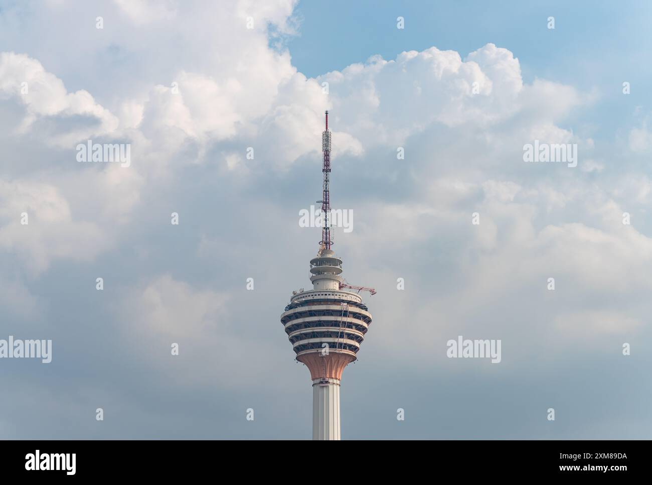 A picture of the upper section of the Menara Kuala Lumpur Tower Stock ...