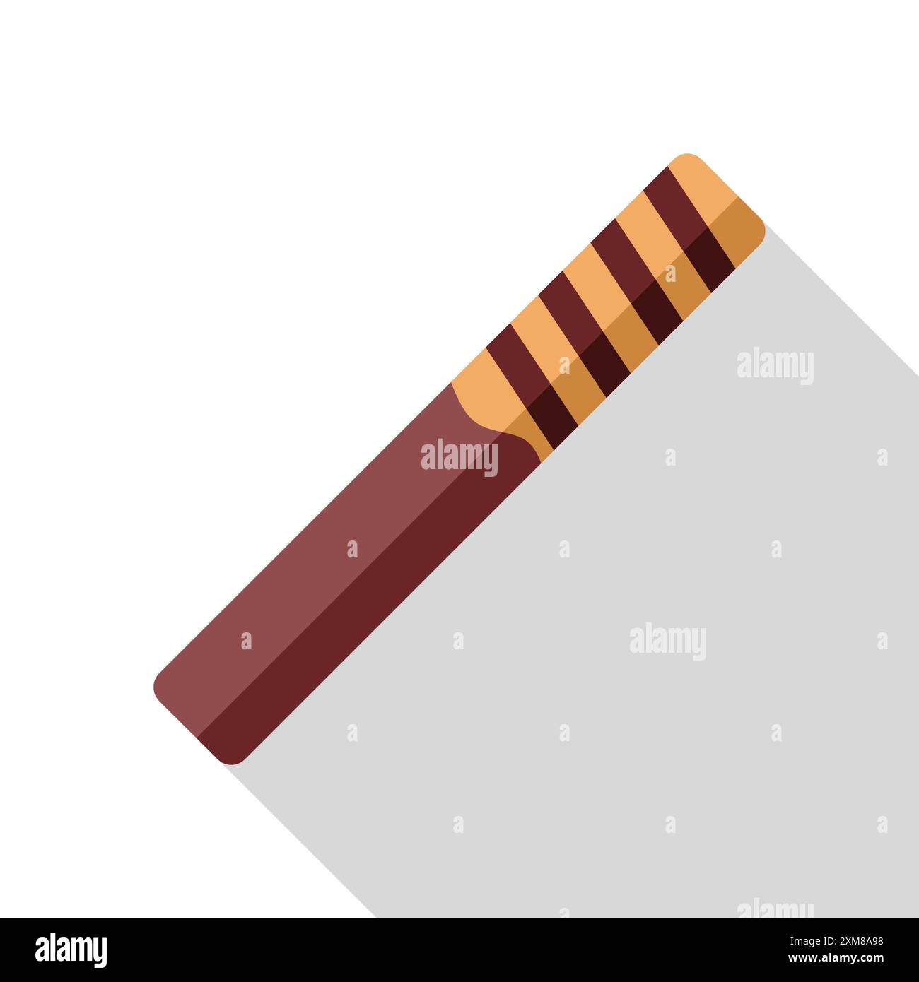 Chocolate wafer stick with filling isolated on white background ...