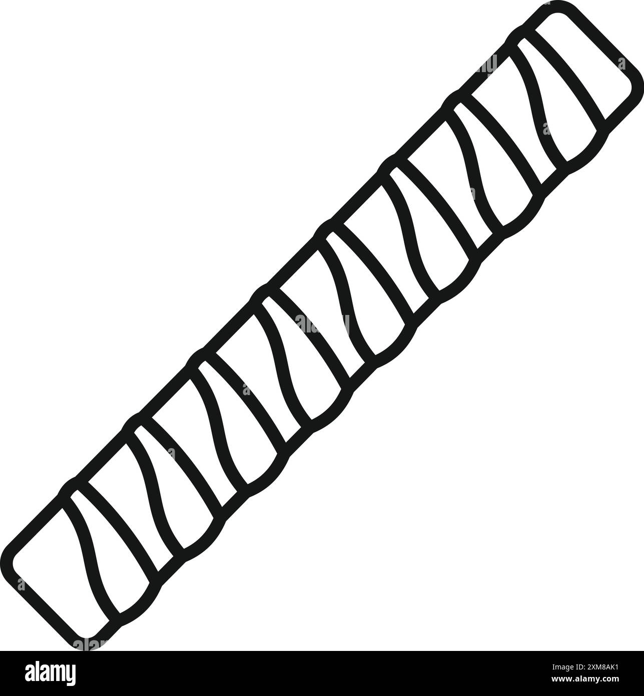 Simple line art illustrating a chocolate wafer roll stick, a perfect ...