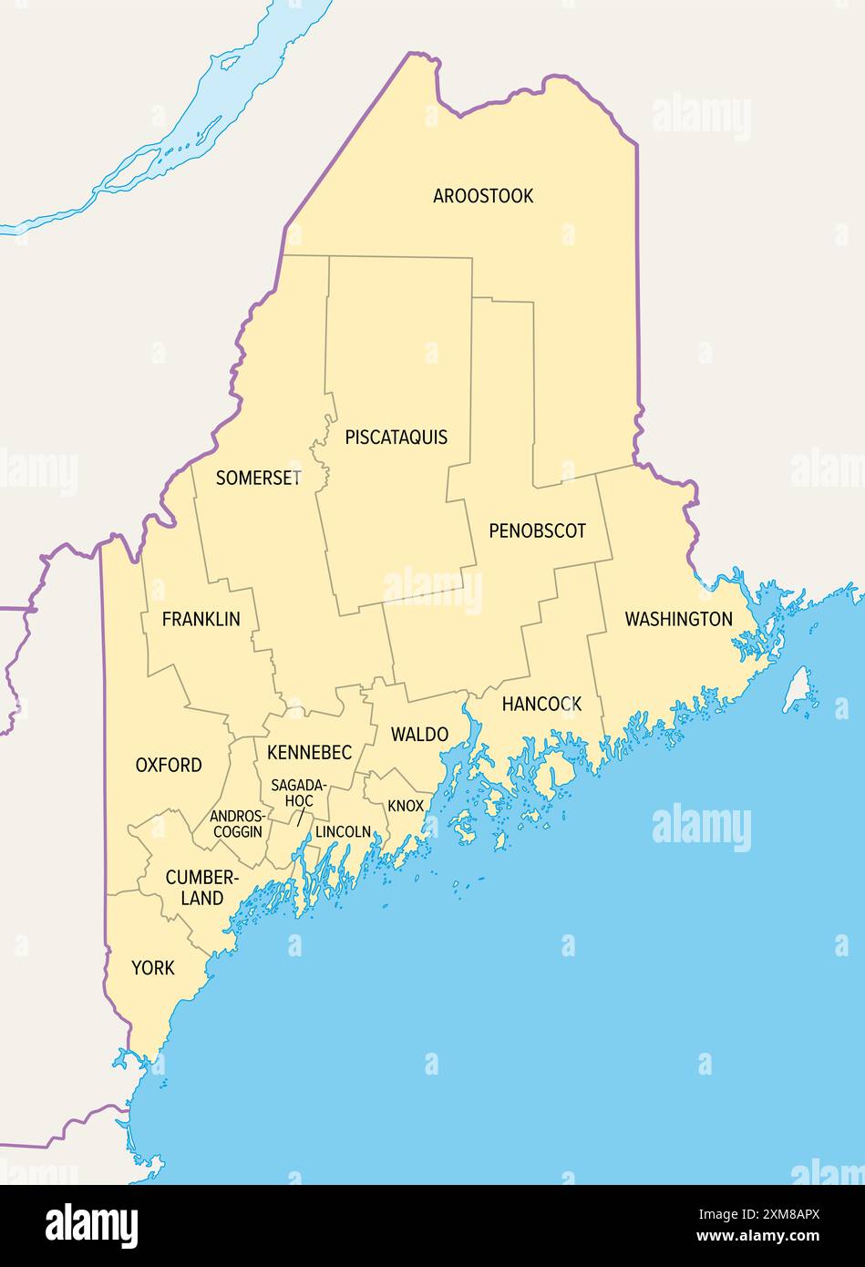 England counties map hi-res stock photography and images - Alamy