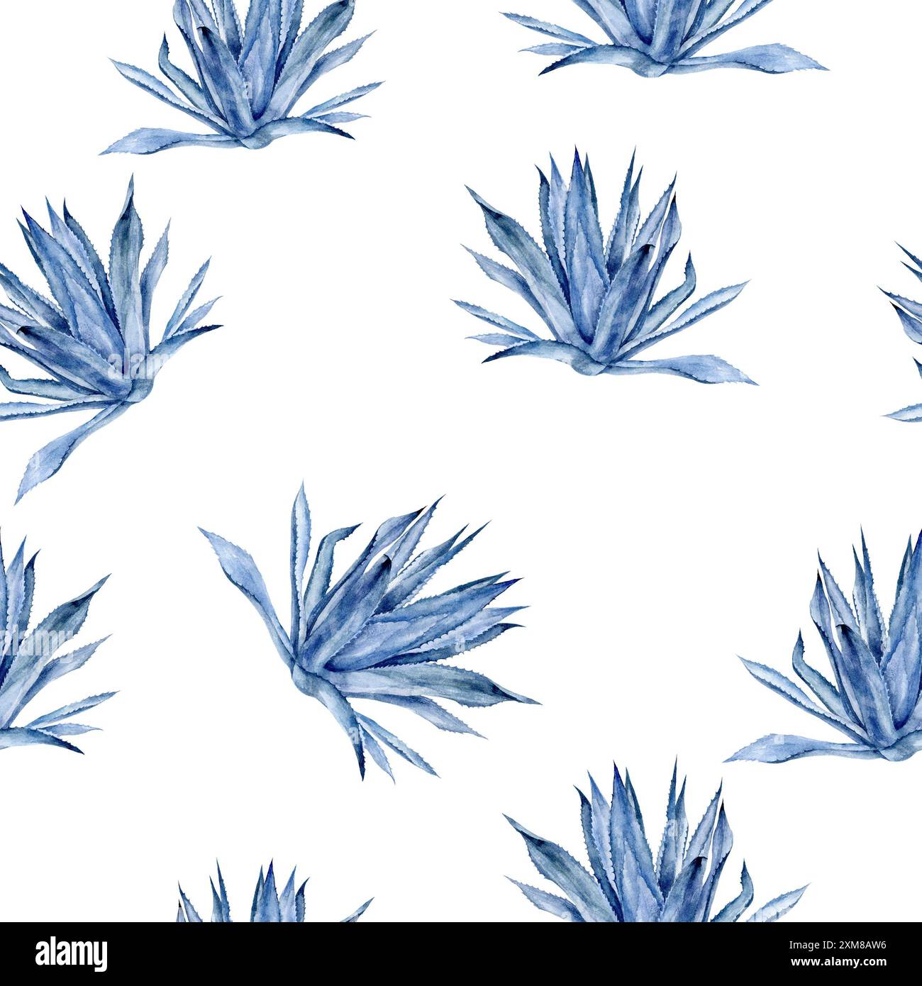 Elegant and calming, an watercolor agave floral pattern beautifully ...