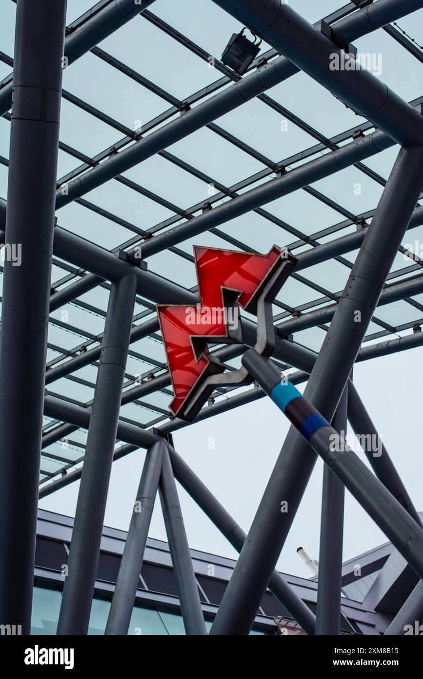 the big red letter M. is the designation of the Moscow metro Stock ...