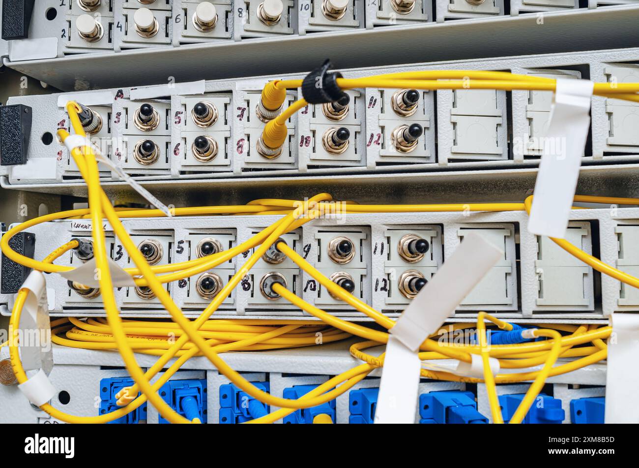 fiber optic active and passive equipment inside network infrastructure ...