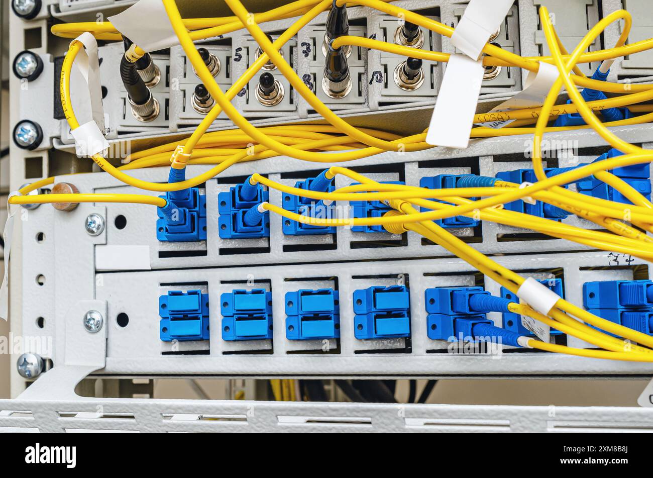 In the server room of the Internet service provider there are many ...