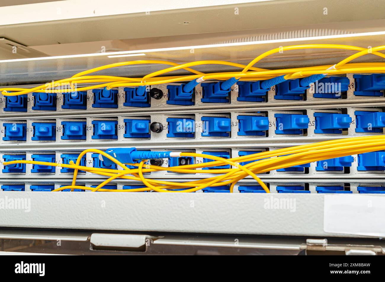 In the server room of the Internet service provider there are many ...