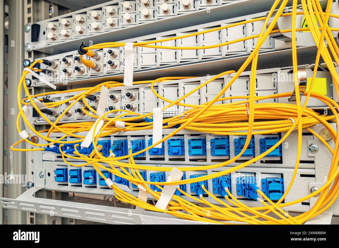 In the server room of the Internet service provider there are many ...