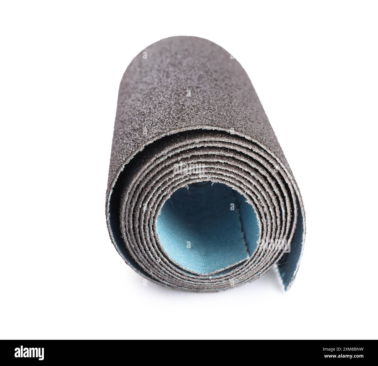 Rolled sheet of sandpaper isolated on white Stock Photo - Alamy
