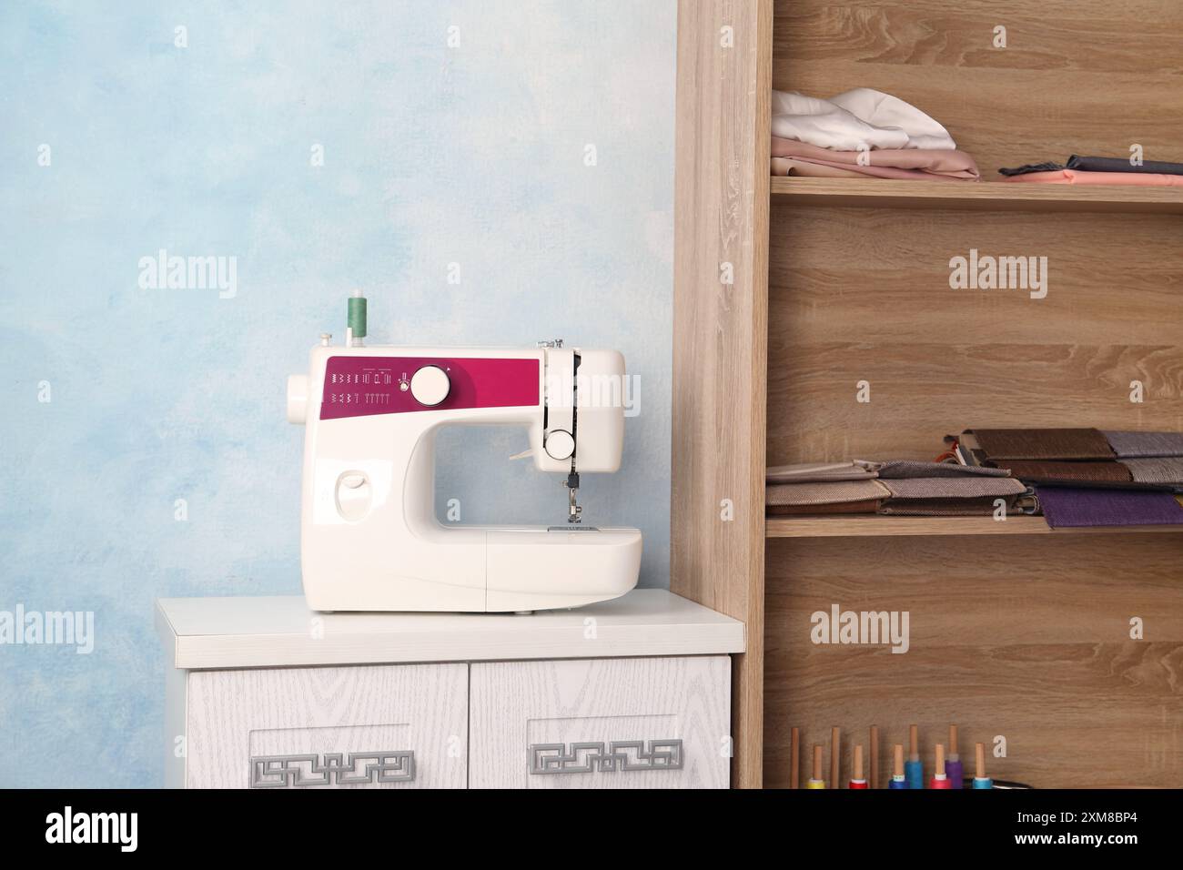 Sewing machine fabric samples hi-res stock photography and images - Alamy
