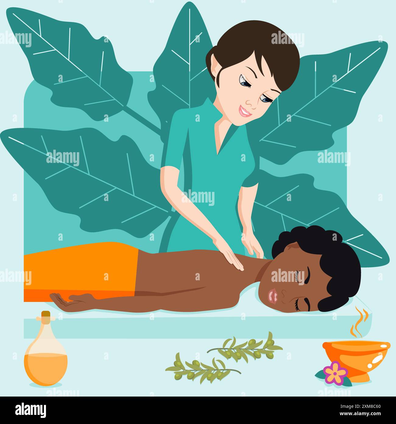 Swedish massage with professional massage therapis in spa. European and ...