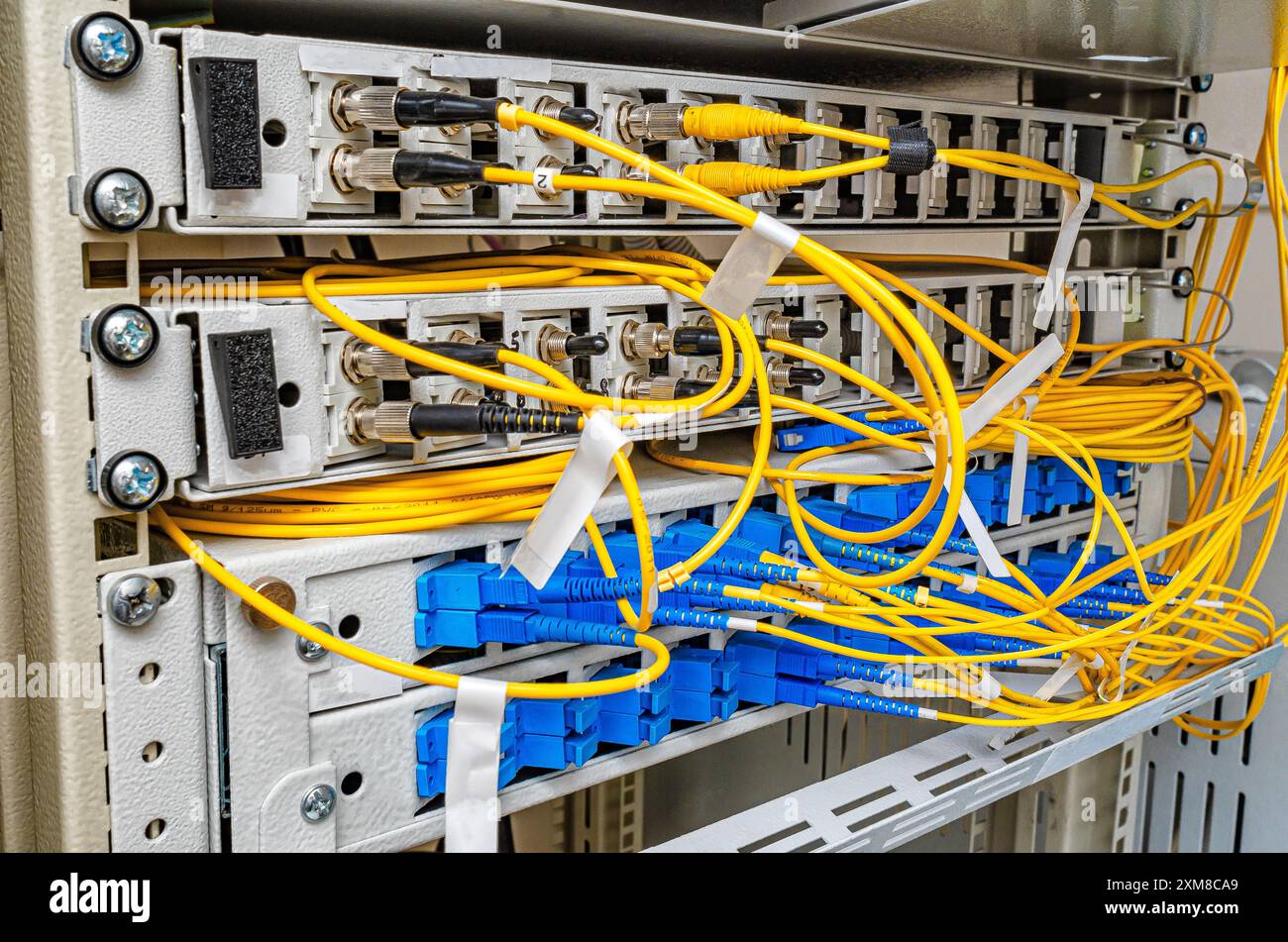 In the server room of the Internet service provider there are many ...