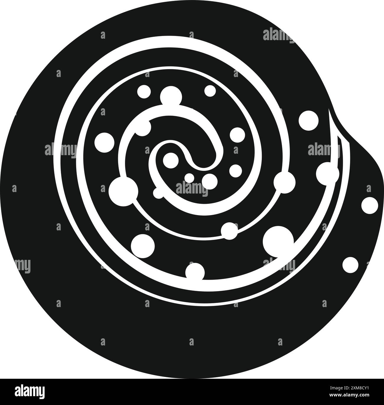 Dots in circle spiral shape Stock Vector Images - Alamy