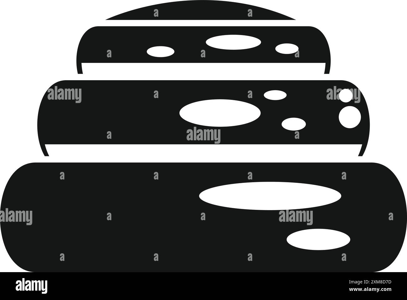 Black and white icon of a stack of smooth stones for hot stone therapy Stock Vector Image & Art ...