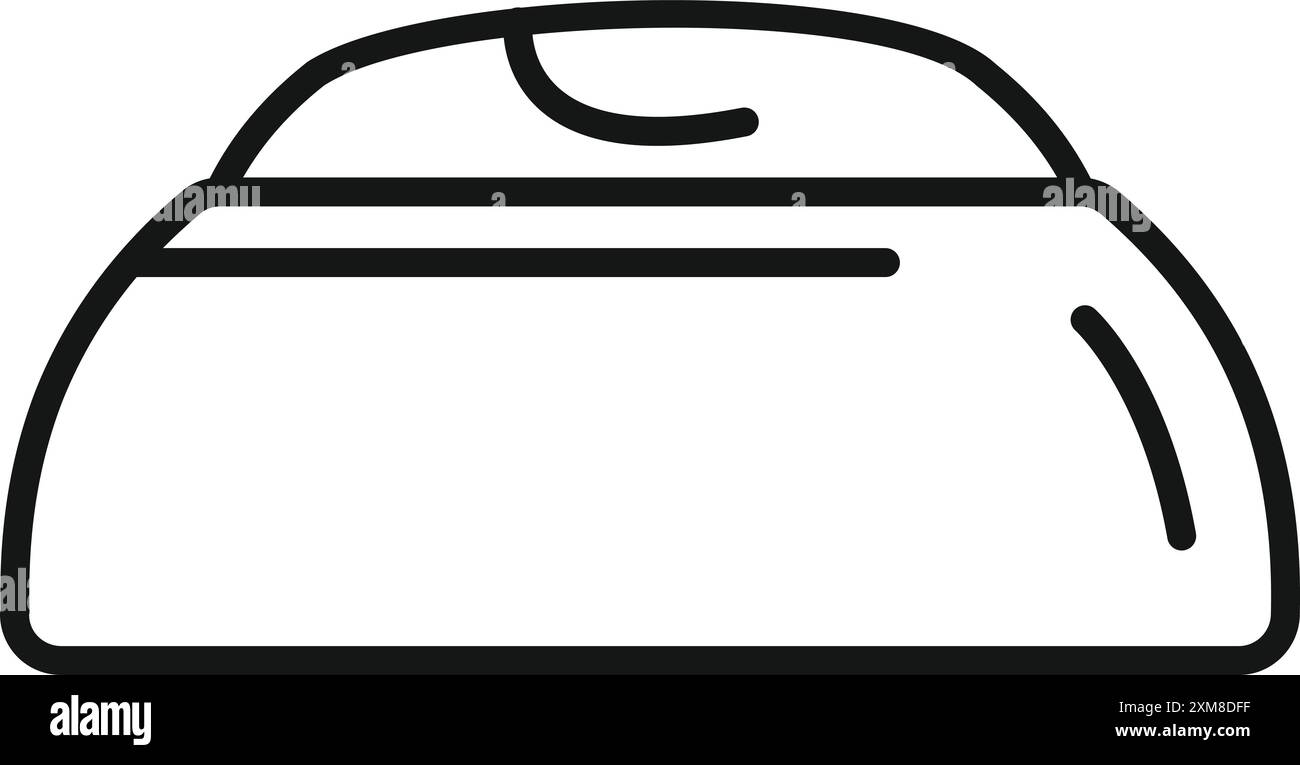 Simple line icon of a smart home device listening for instructions ...
