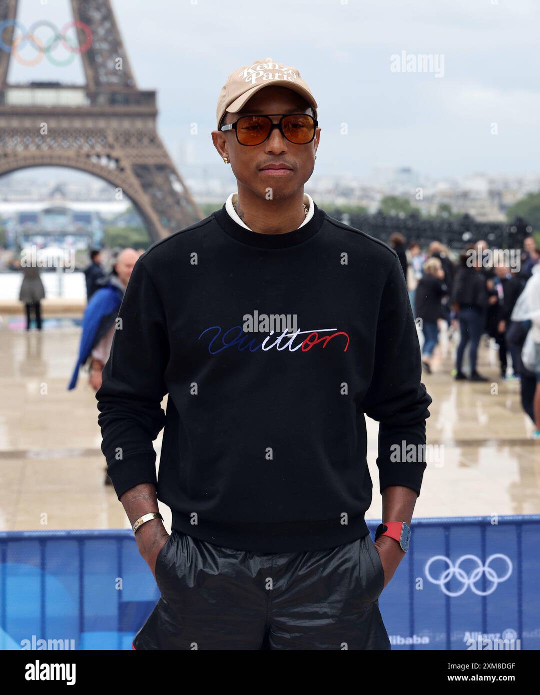 Pharrell Williams arrives at the Trocadero ahead of the opening ...