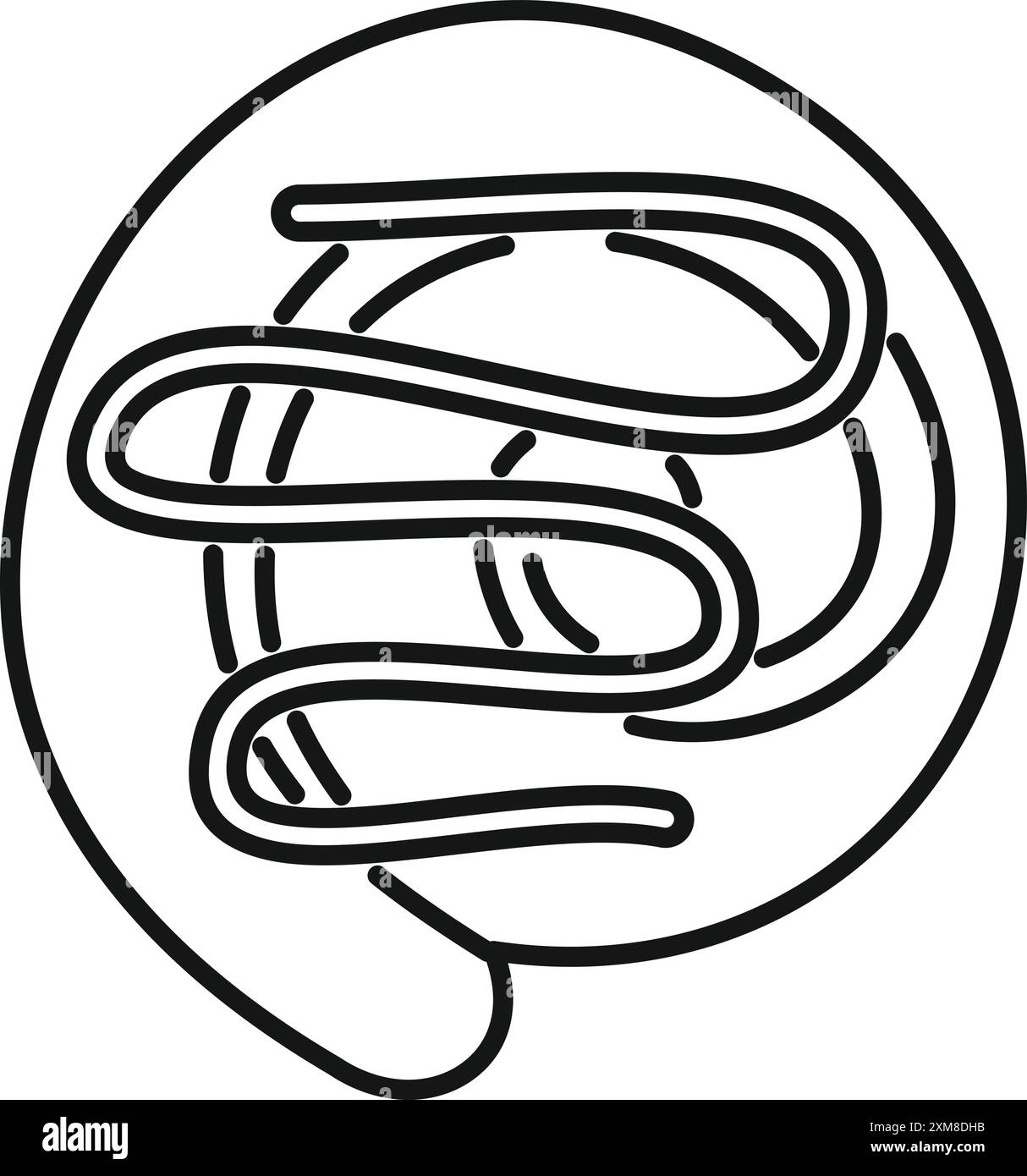 Simple line drawing of a plate of pasta, perfect for representing ...