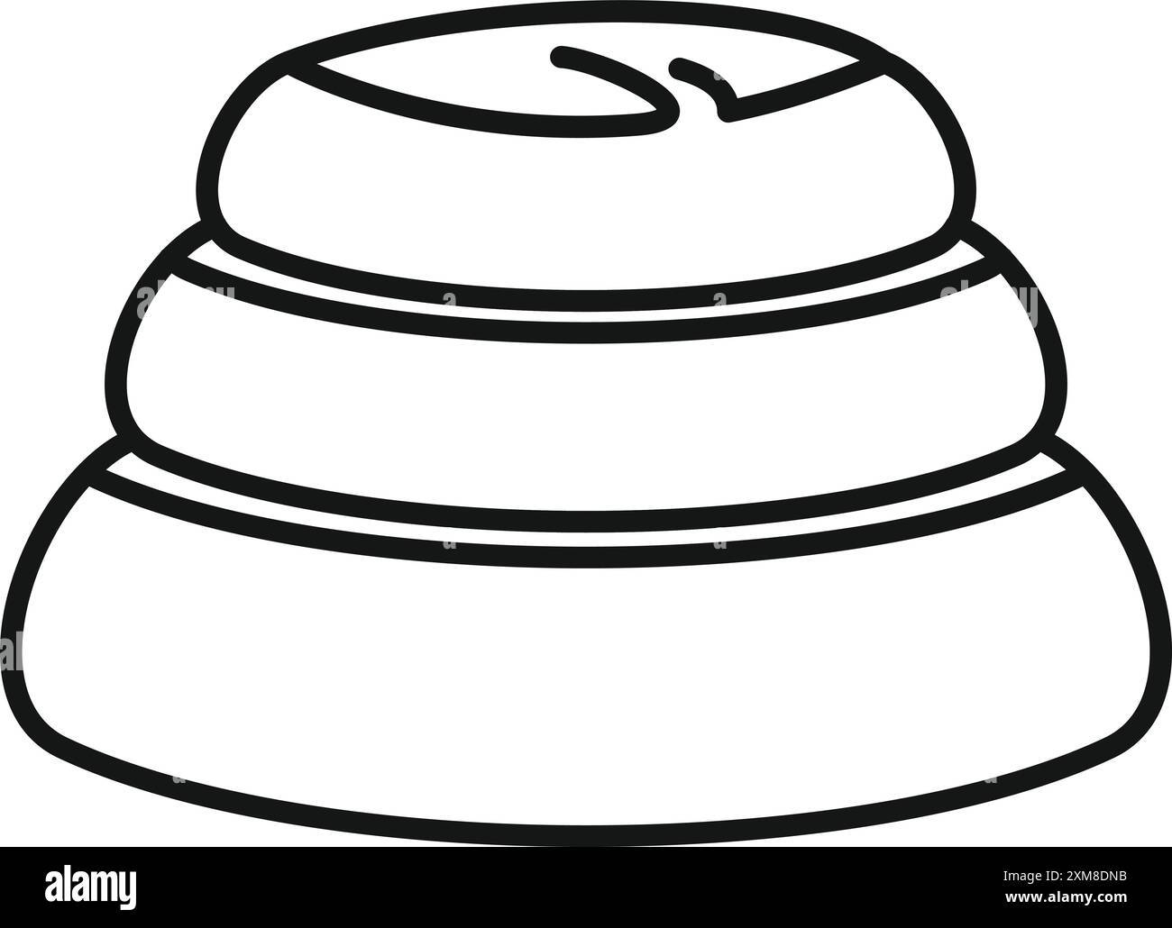 Three tiered wedding cake Stock Vector Images - Alamy