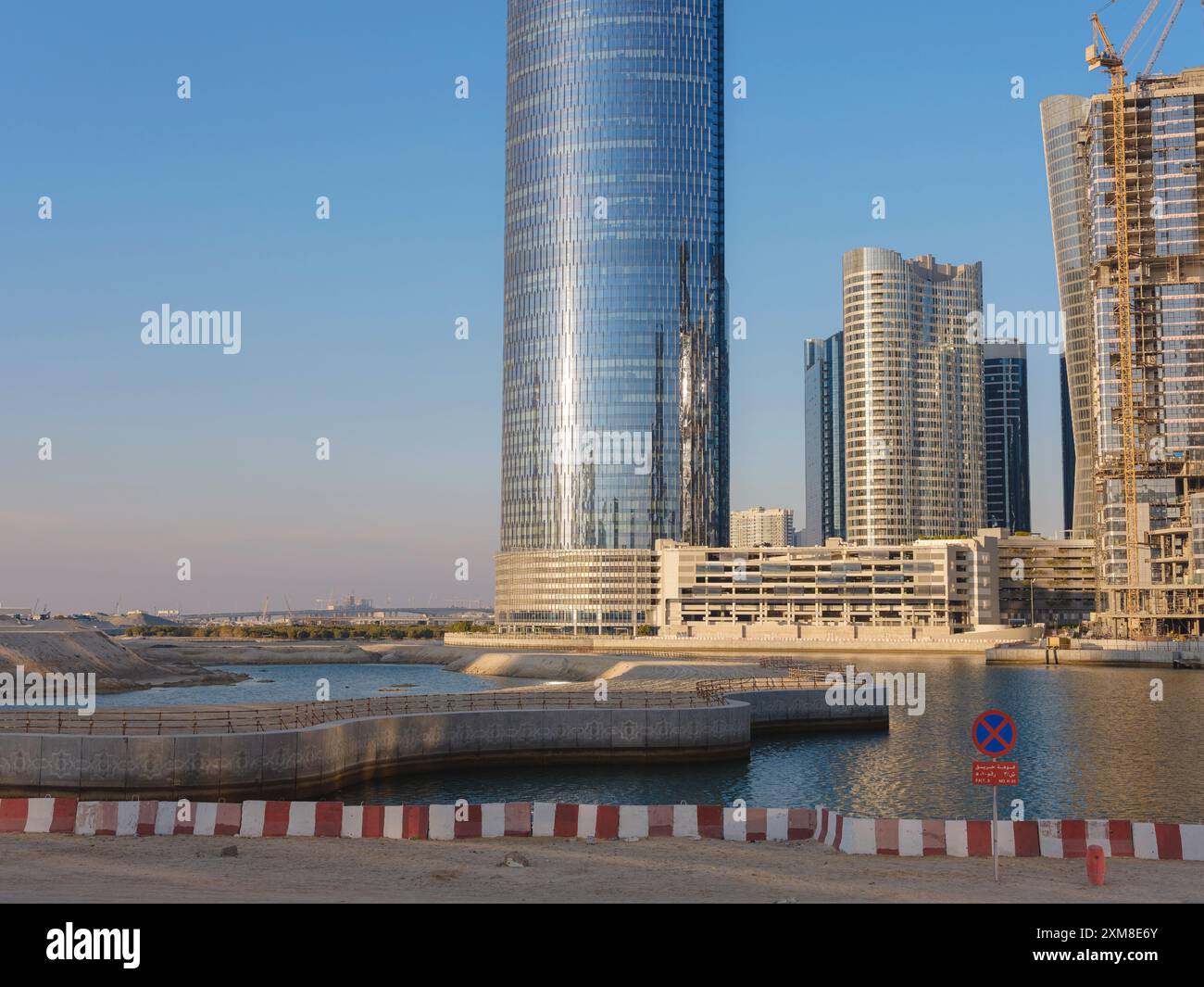 Abu Dhabi, UAE - January 11 2024: construction of a new residential and ...