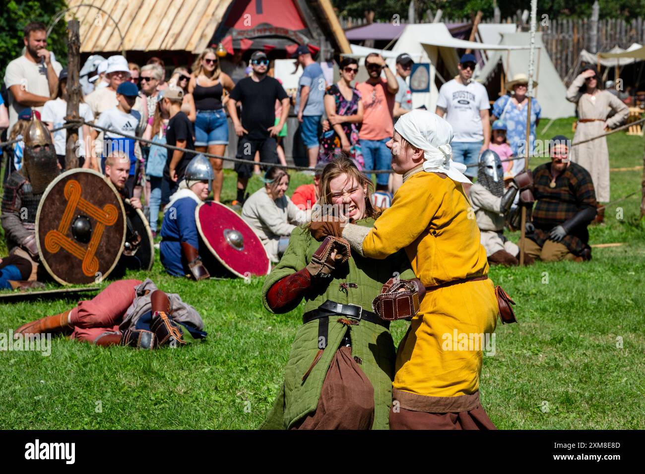 VIKING MARKET, SALTVIK, ÅLAND, FINLAND - JULY 26 2024: Reenactment of a ...