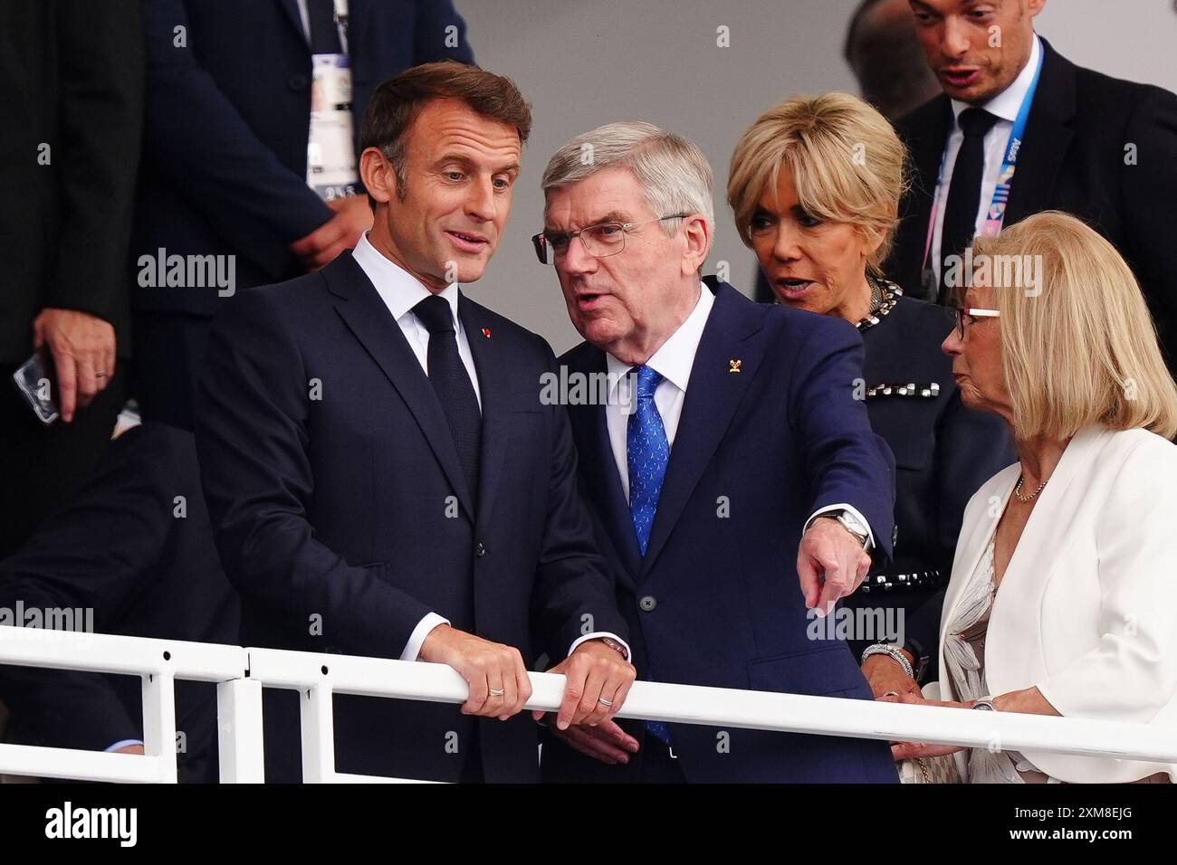 President of France Emmanuel Macron (left) and President of the ...