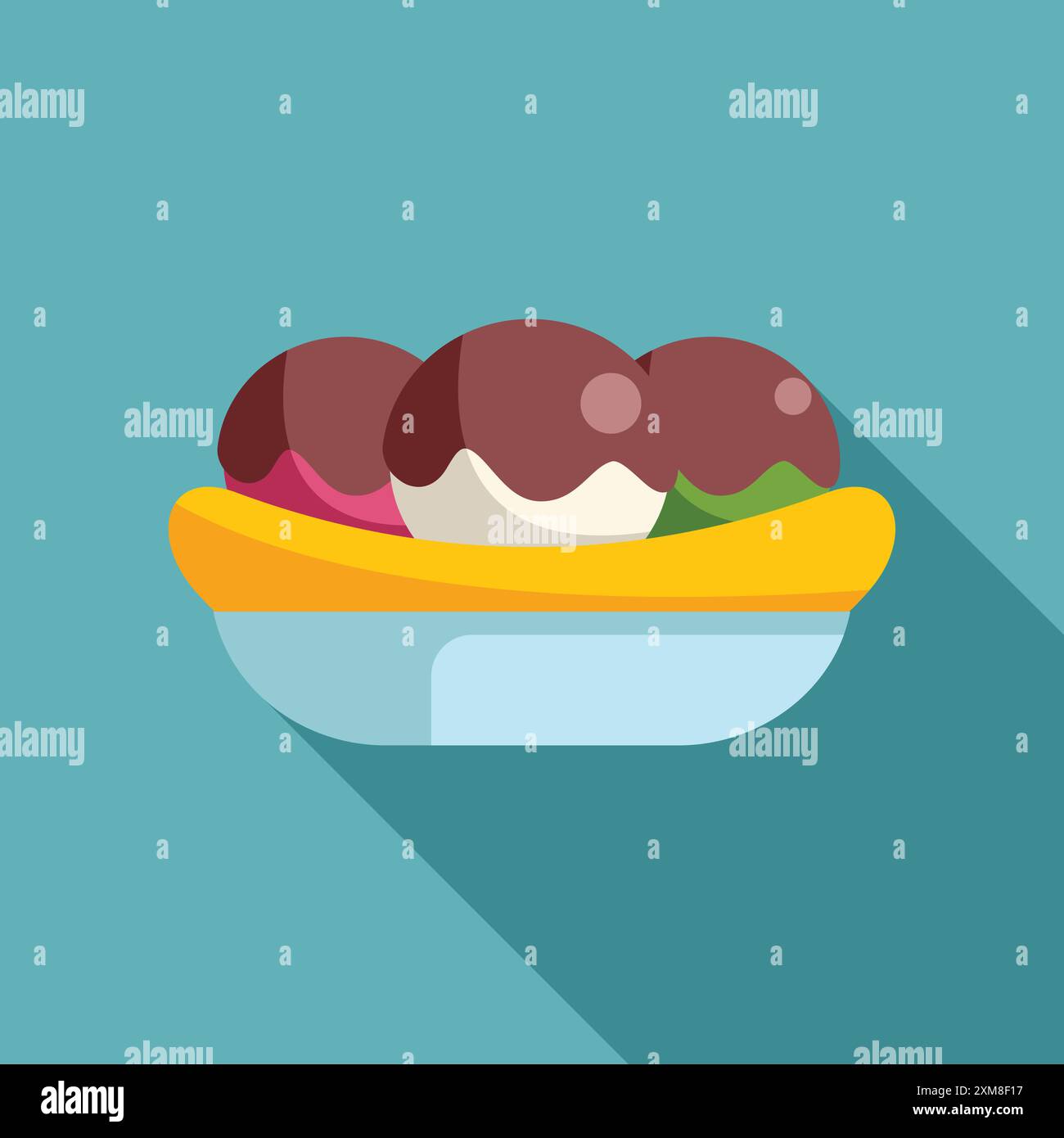 Banana split dessert served on a plate, featuring scoops of ice cream ...