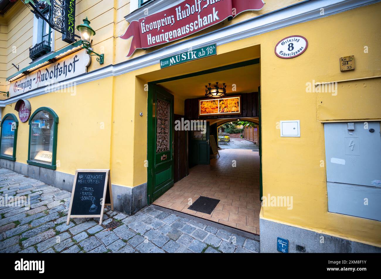 Vienna, Austria, August 22, 2022. Grinzing village is a famous hilltop ...