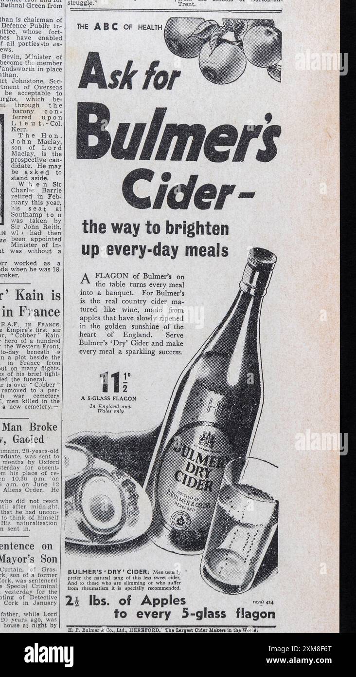 Bulmers cider advert hi-res stock photography and images - Alamy