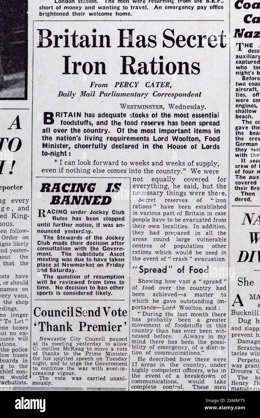 Britain has secret iron rations hi-res stock photography and images - Alamy