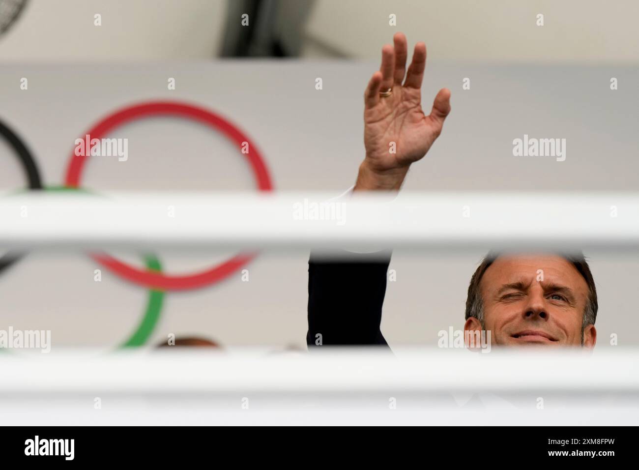 France President Emmanuel Macron arrives for the opening ceremony of ...