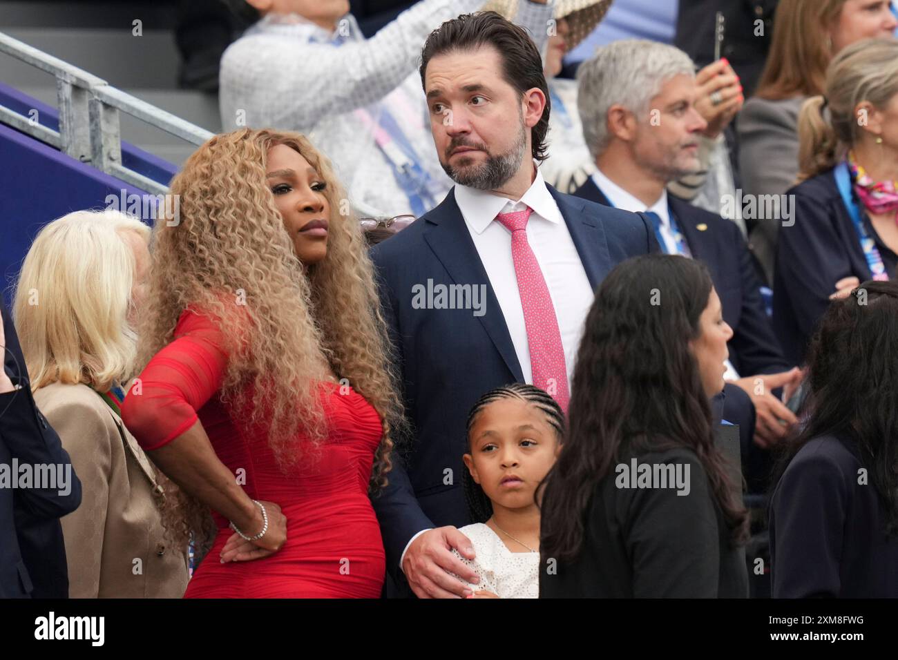 Serena Williams and her husband Alexis Ohanian and daughter Adira River ...